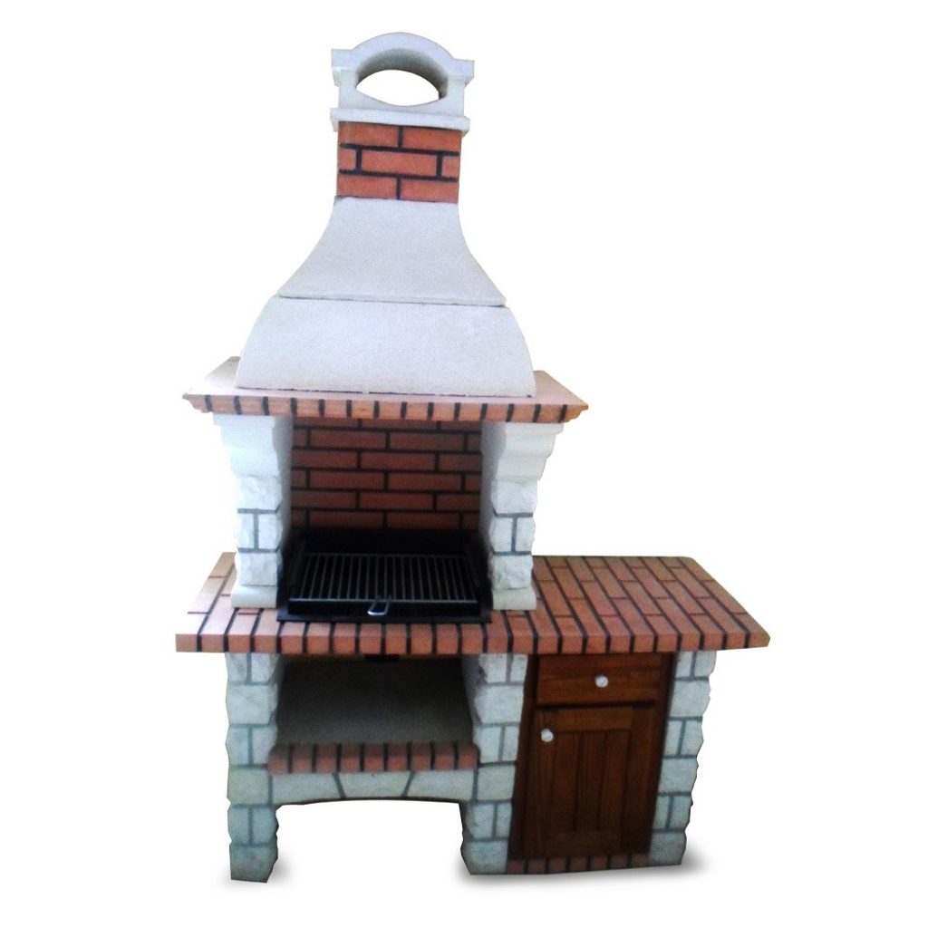 Barbecue Fixe En Pierre Avec Cheminé Modèle (BPC09)