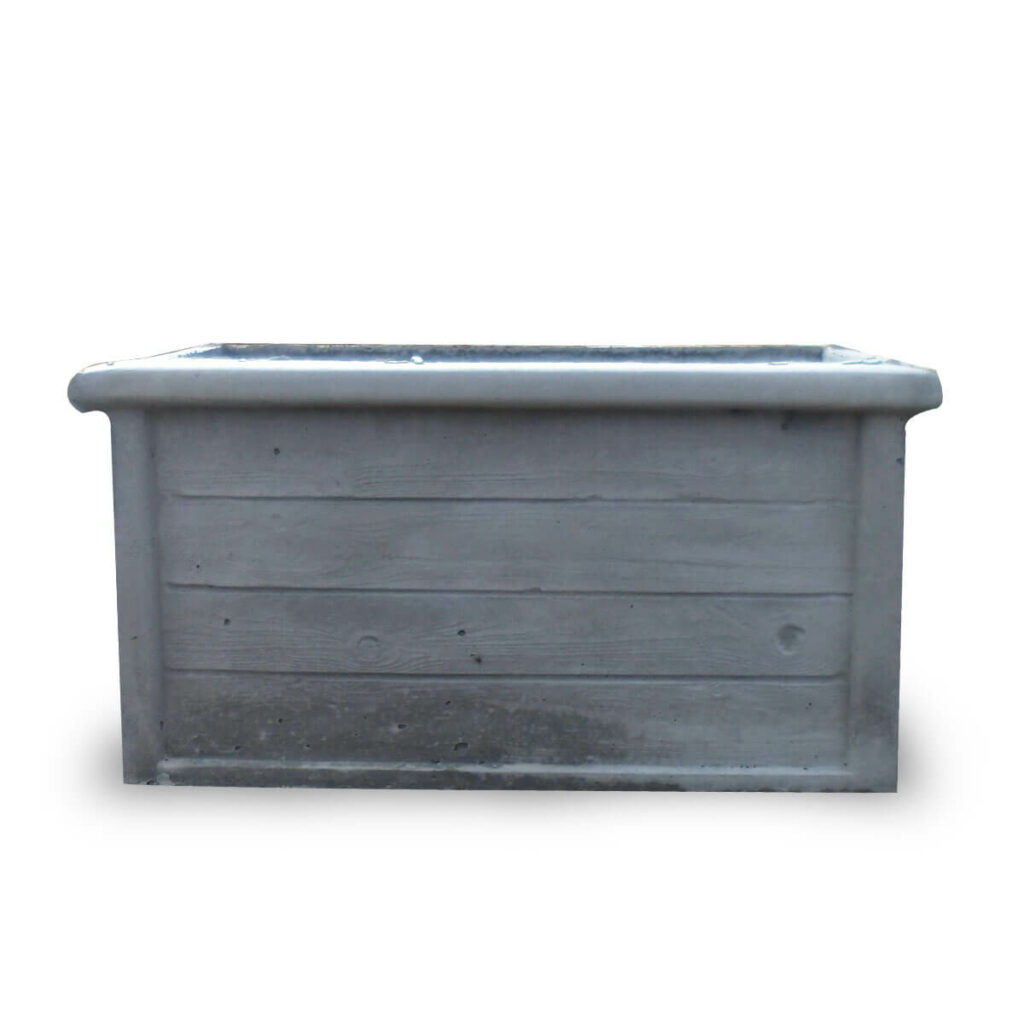 Bac A Fleurs Rectangulaire En Béton Motif Bois BBM15