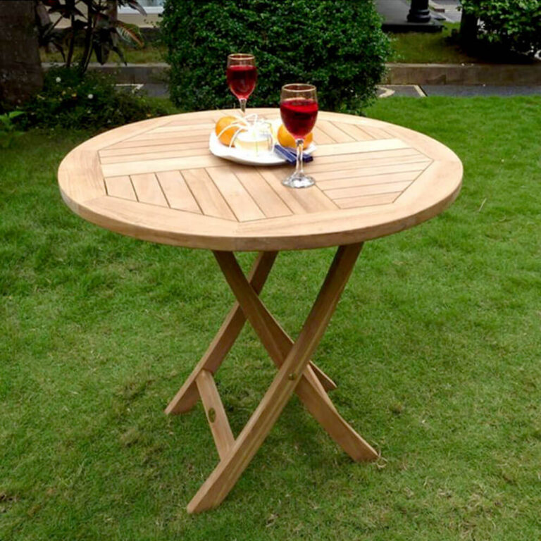 Table Basse Pliante Ronde Ø 80cm